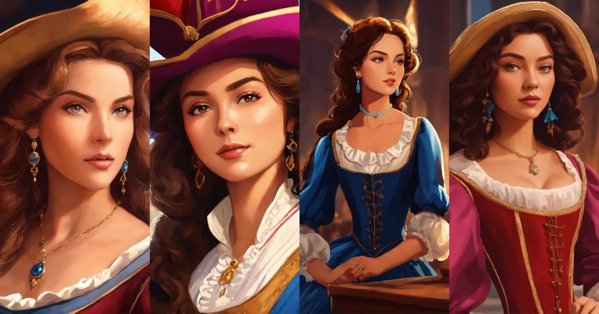 Lexica - Milady from the movie The Three Musketeers, cartoon oil paint ...