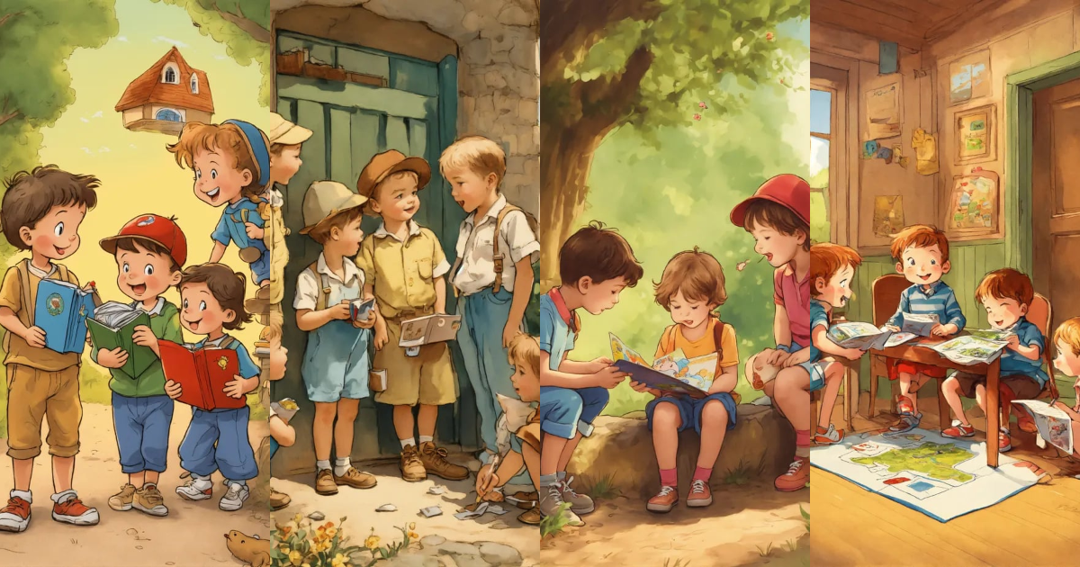 Lexica - 4 enfants sont dans un internat et cherchent une carte au ...