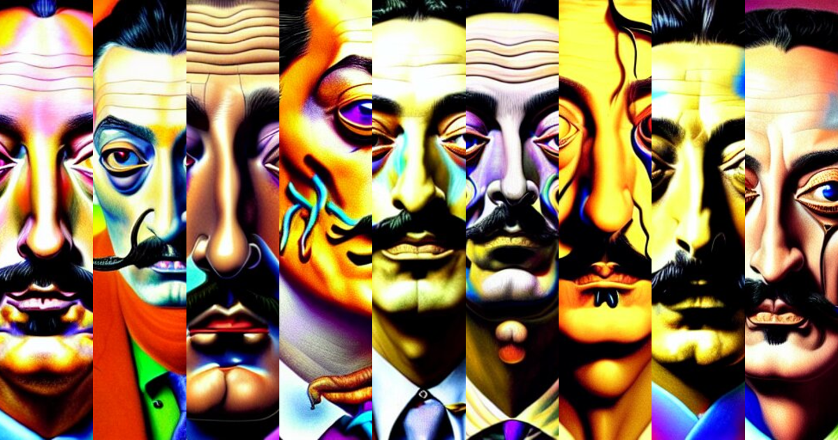 Lexica - An extremely psychedelic portrait of Salvador Dali, surreal ...