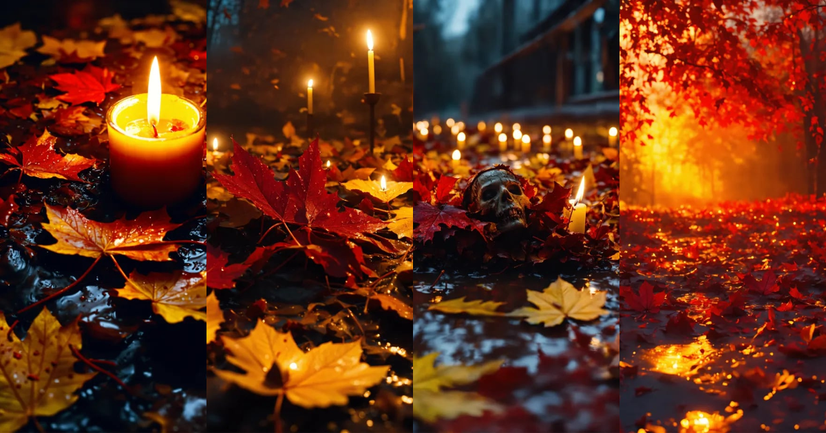 Lexica - Dead leaves that look like wet drowning zombies laying in gunk ...