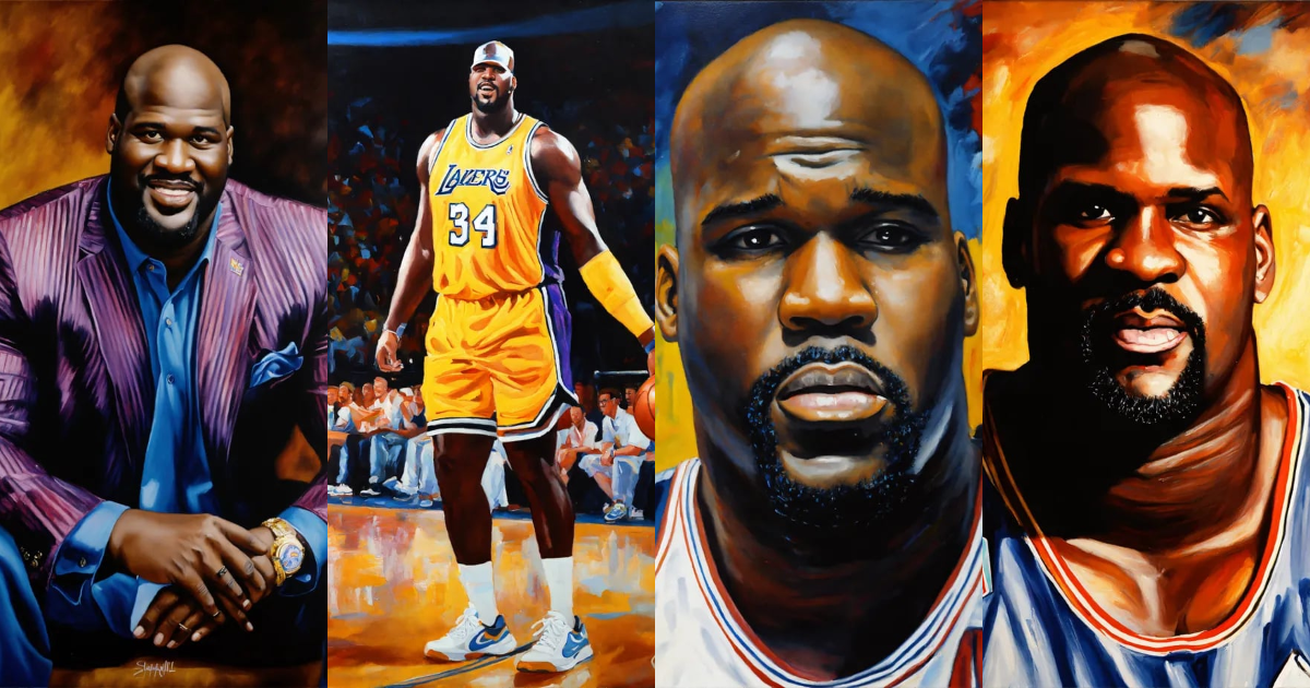 Lexica - Oil painting of shaquille o'neal by shaquille o'neal