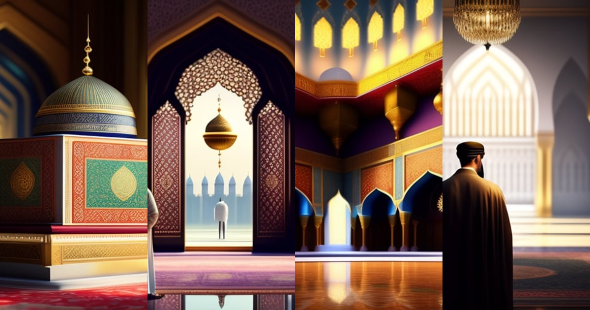 Lexica - The Holy Quran, the Mushaf, inside the mosque, a person ...