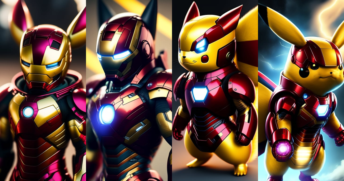 Lexica - Pikachu wearing iron man armor is so lightning