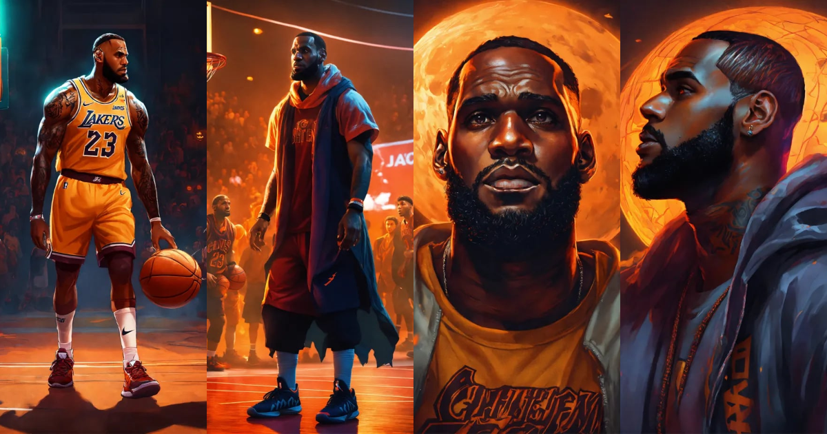 Lexica - LeBron James steps onto the eerie wearing streetwear ...