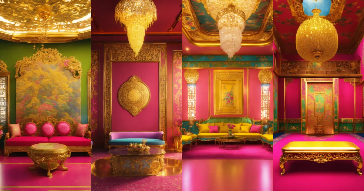 Lexica - Futuristic beautiful Chinese palace interior sitting room ...