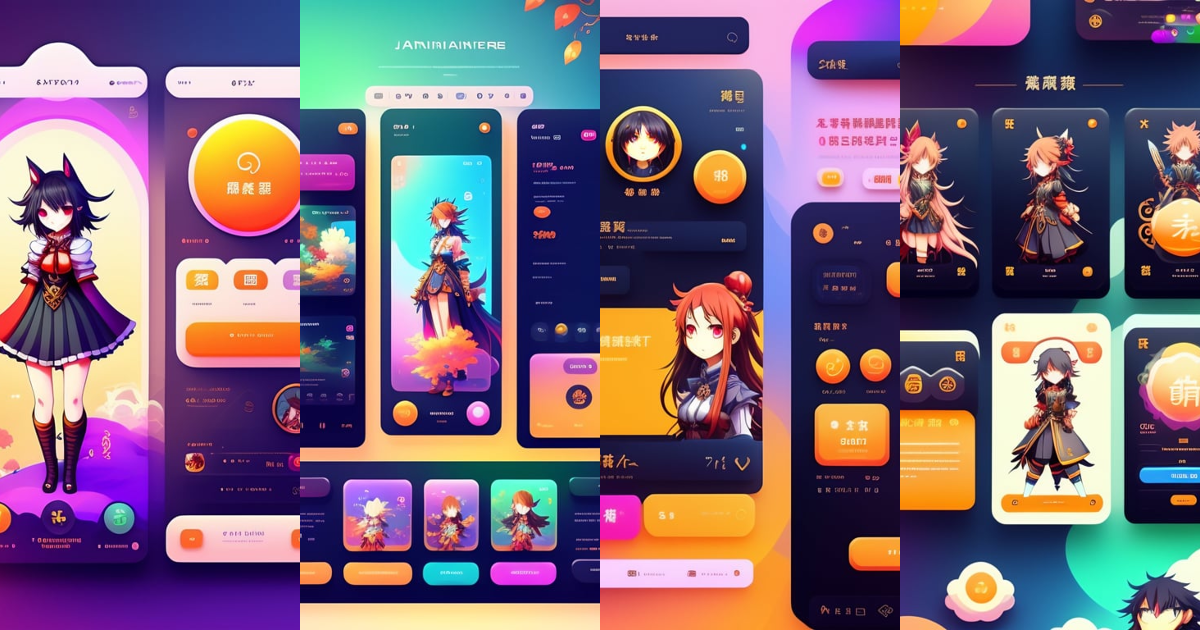 Lexica - Anime Game interface User interface Fantasy Colorful Whimsical ...