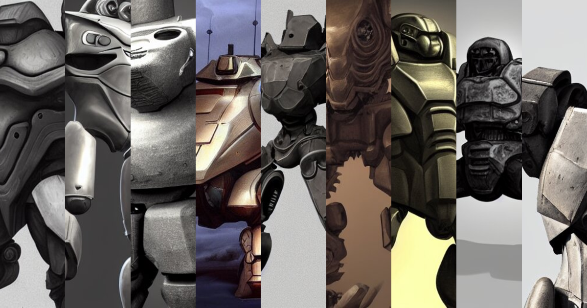 Lexica - Anthromorphic humanoid tank in the style of powered armor ...