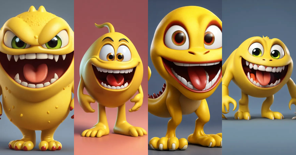 Lexica - 3d realistic emoji with hand and foot look pixar monster inch ...