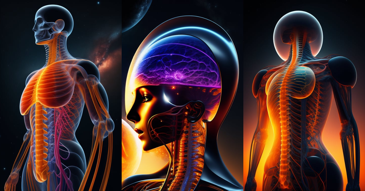 Lexica - Human nervous system anatomy fused technology, 4k, high ...
