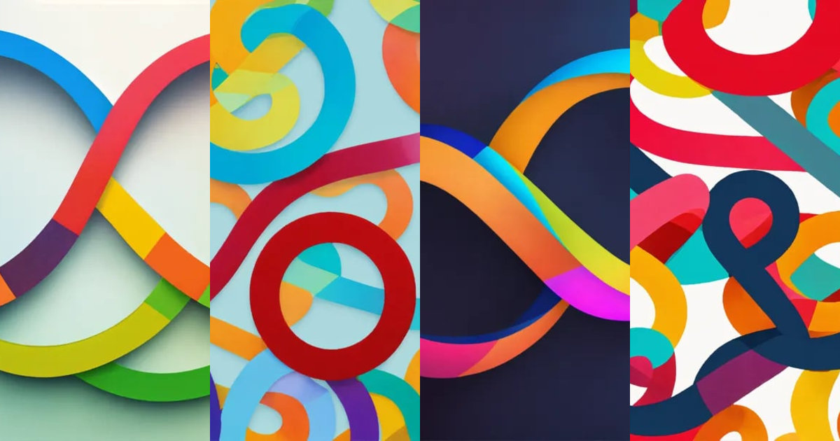 Lexica - Simple colorful infinity symbol 8 shaped flat icon