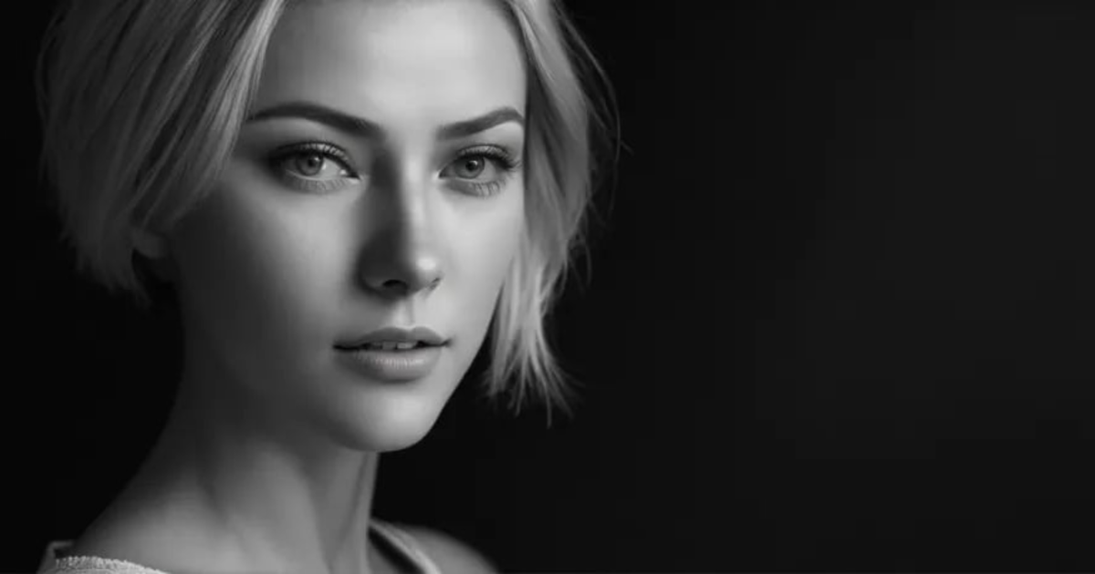 Lexica - Photo of blonde woman, short hair, with light eyes, 16k, ultra ...
