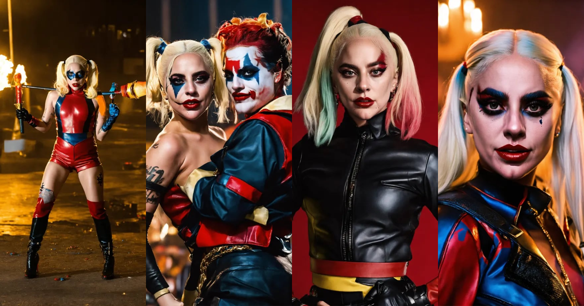 Lexica - Lady Gaga as Harley Quinn fight with joaquin phoenix
