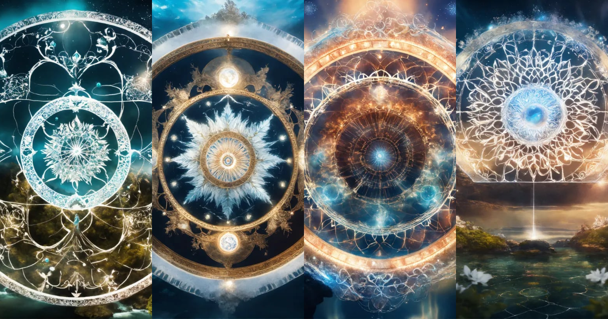 Lexica - Underwater long exposure photography, a giant white mandala ...