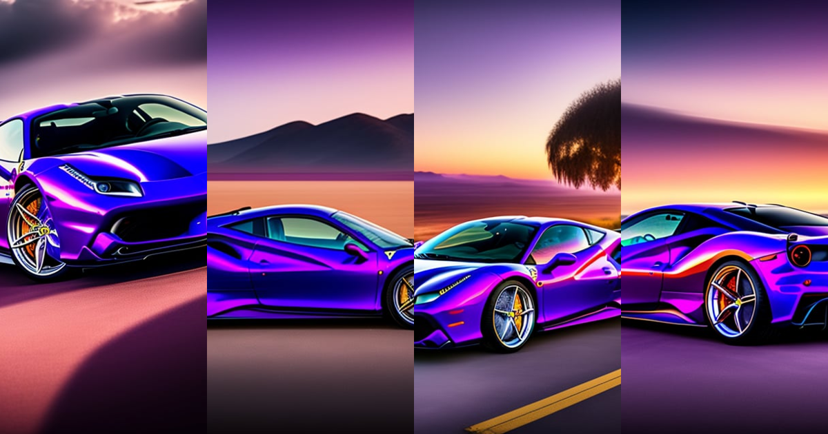 Lexica - Ferrari 488 purple wallpaper