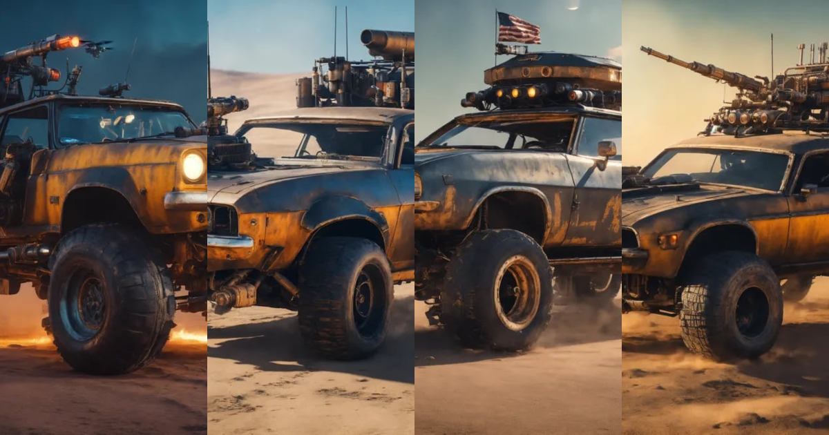 Lexica - Mad Max vehicle built Armour guns, trending on ArtStation ...