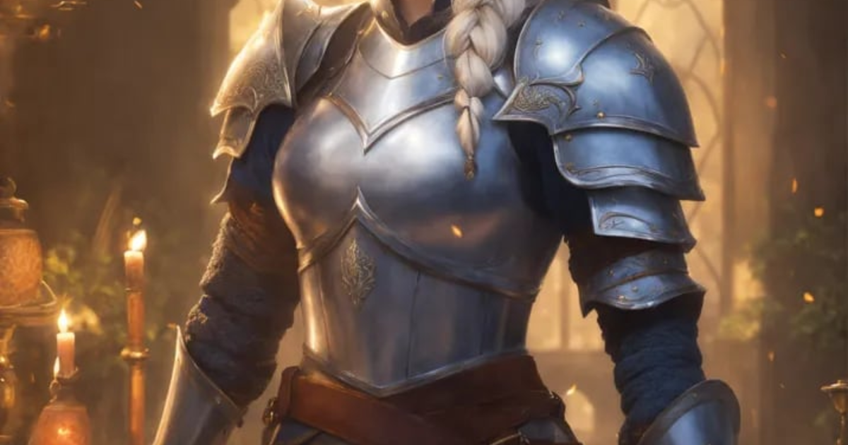 Lexica - A female human paladin, 22 years old, plump, oval-shaped face ...
