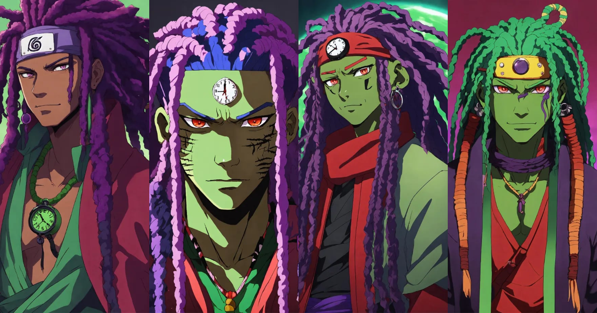 Lexica - African Naruto sage mode anime character, fit build, long ...