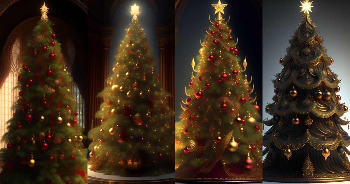 Lexica - Christmas tree, fullsize, by giger, diffuse lighting, fantasy ...