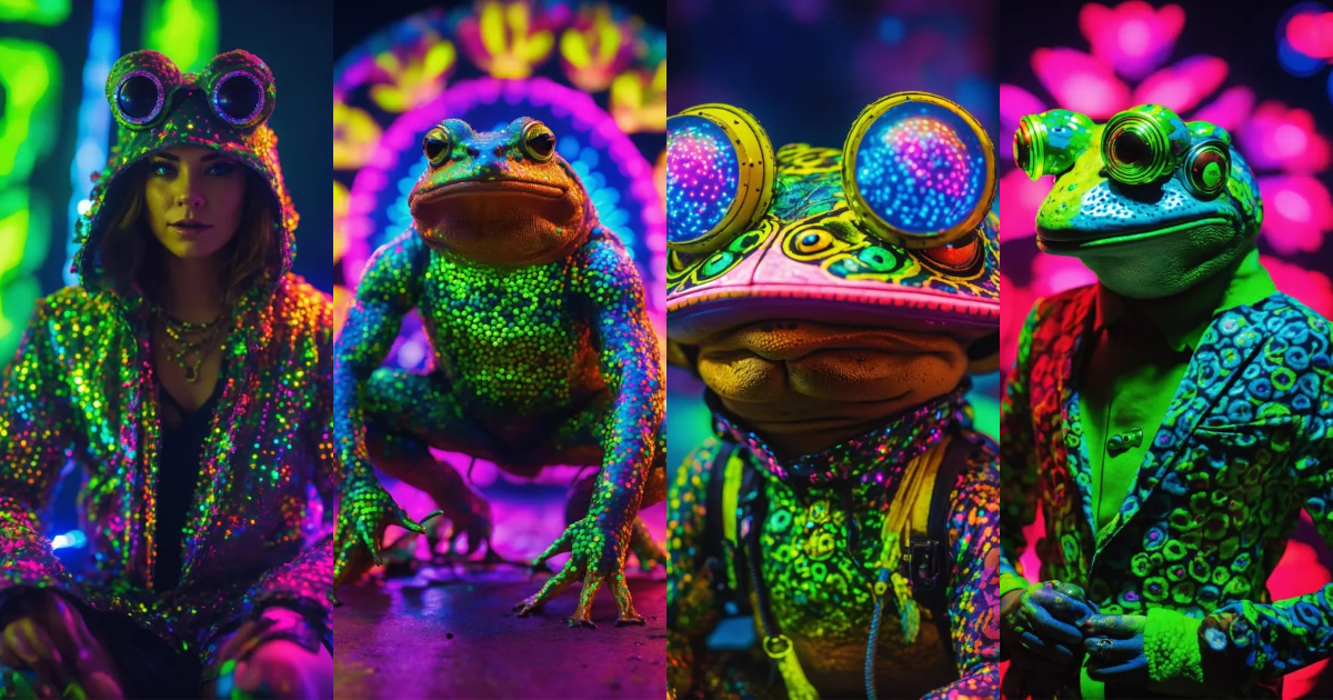 Lexica - Fashion Shoot of Electric Daisy Carnival Raver cyber punk ...