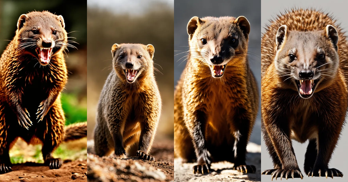 Lexica - Angry mongoose; full body; ultra-realistic; solid white ...