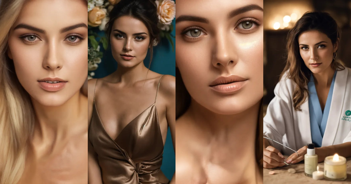 Lexica - Donna matura che si spalma un siero anti-età sul suo viso, con mani delicate che ...