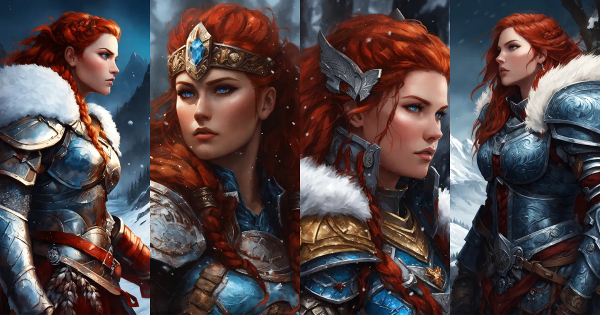 Lexica - A strong rugged woman in intricate armor, highly detailed ...