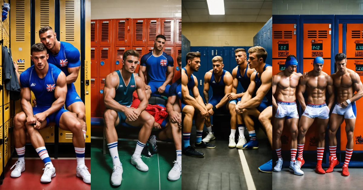 Lexica - Group of british athletes skinny handsome boxer wrestlers ...