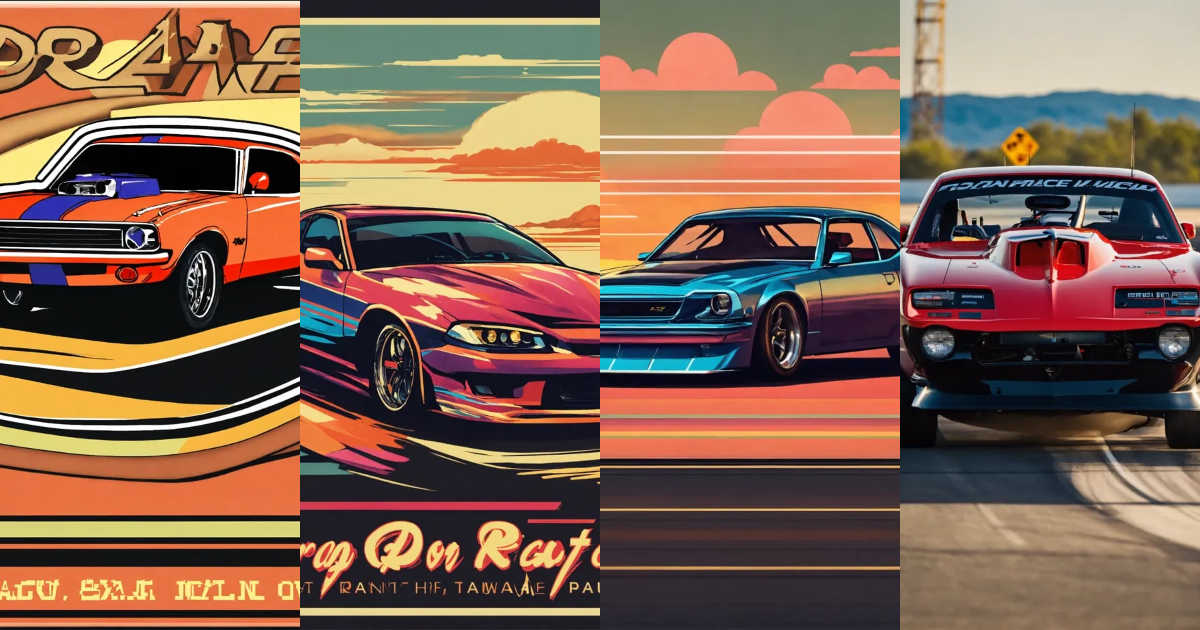 Lexica - Clean modern drag race car sticker