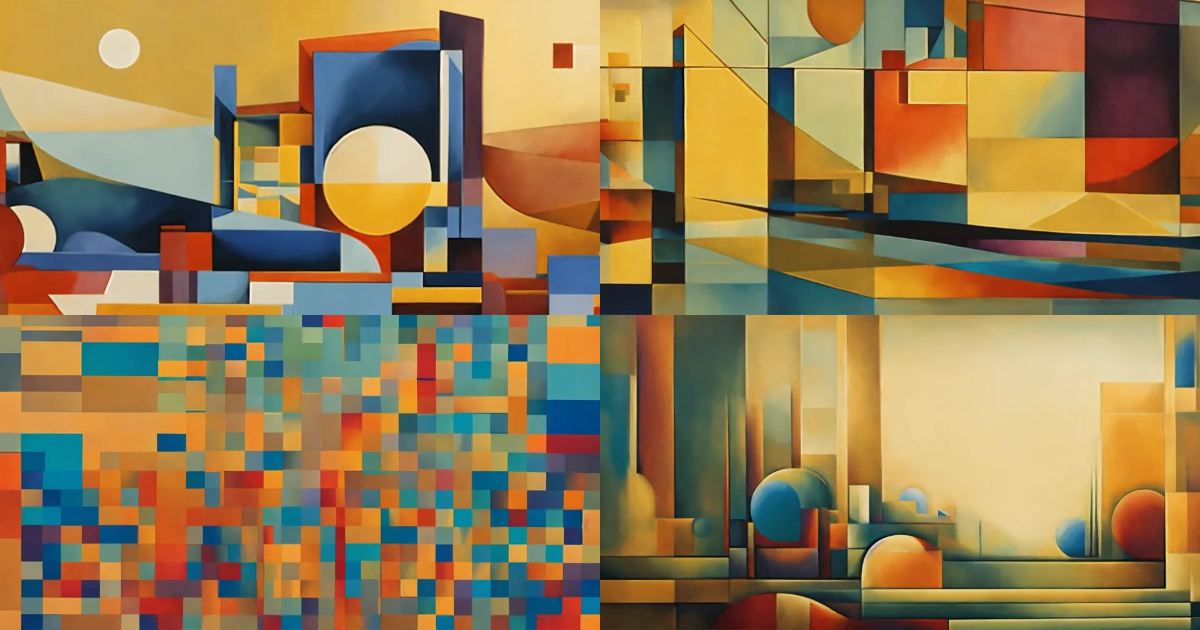 Lexica - Abstract design and minimalist of Vanishing Vision cubist art ...