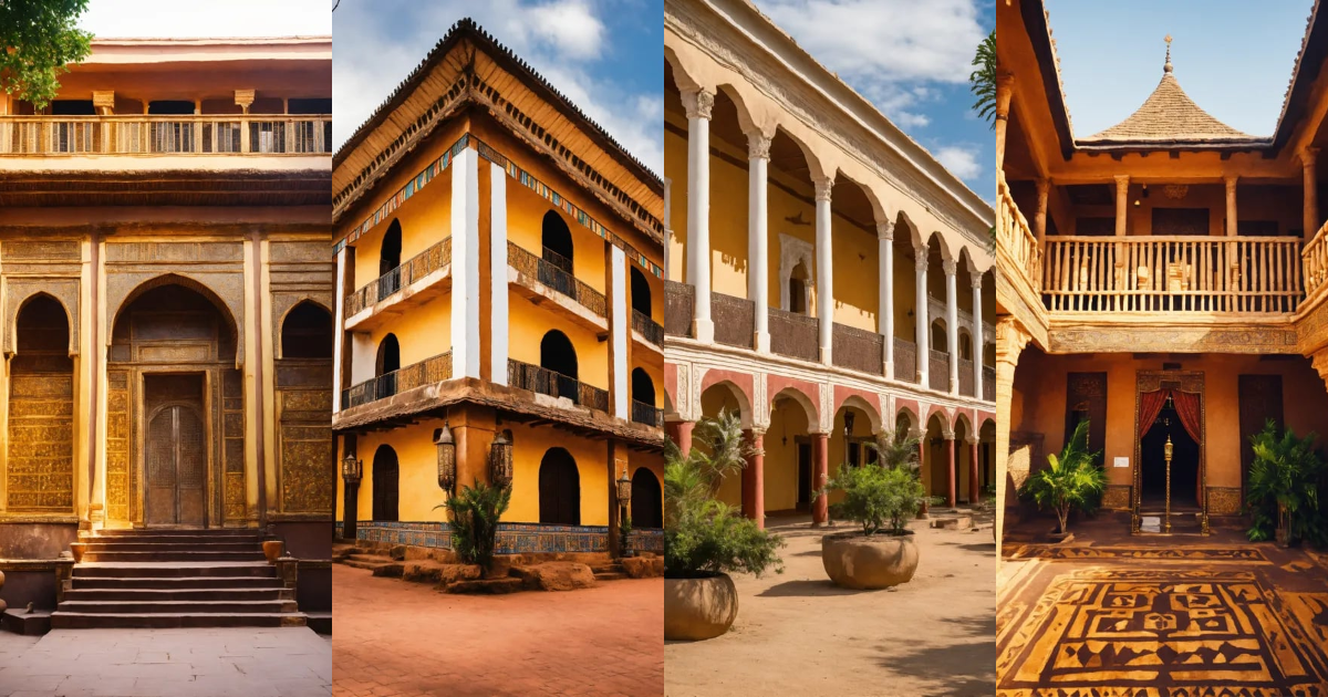 Lexica - A beautiful african royal palace exterior view