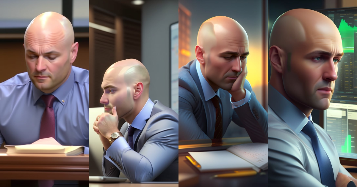 Lexica - Crying,sad,bald, project manager lost control in his project ...