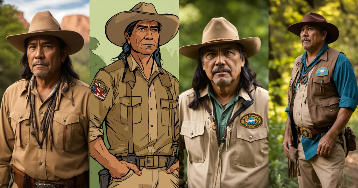 Lexica - Scared unique expressive middle-aged park ranger cherokee ...