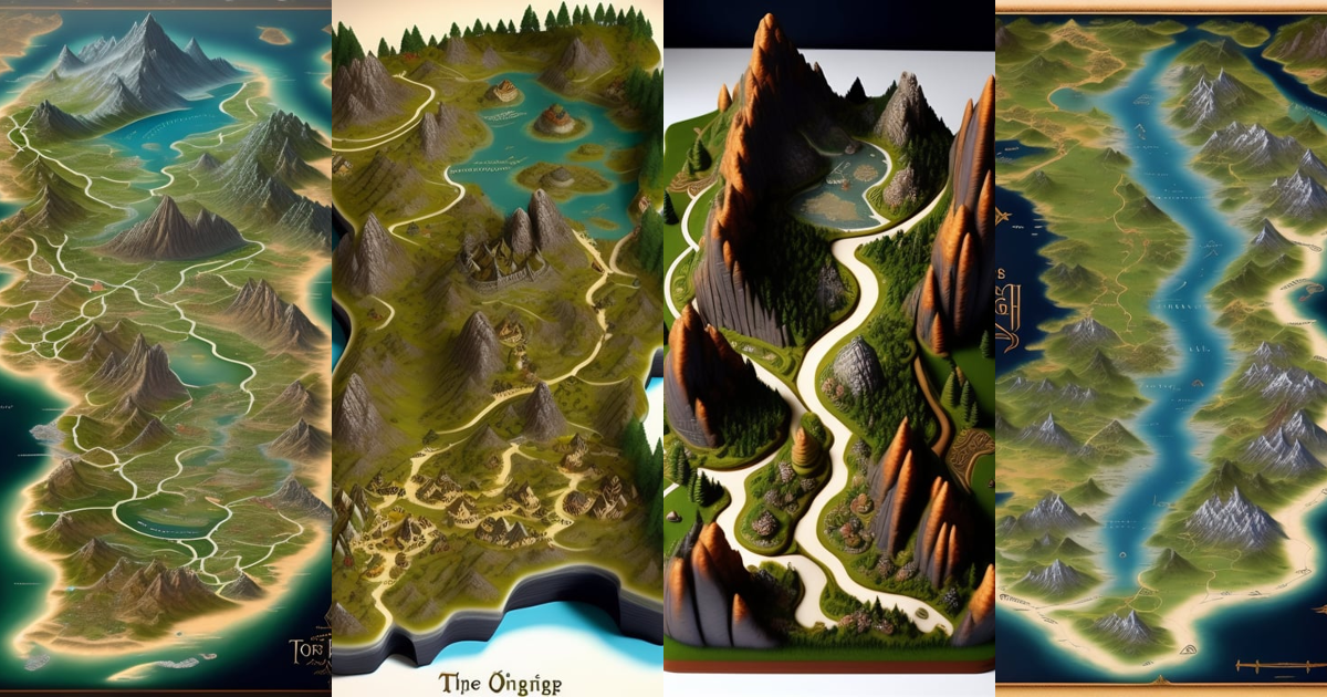 Lexica - The lord of the rings style, tabletop map, cities, towns ...