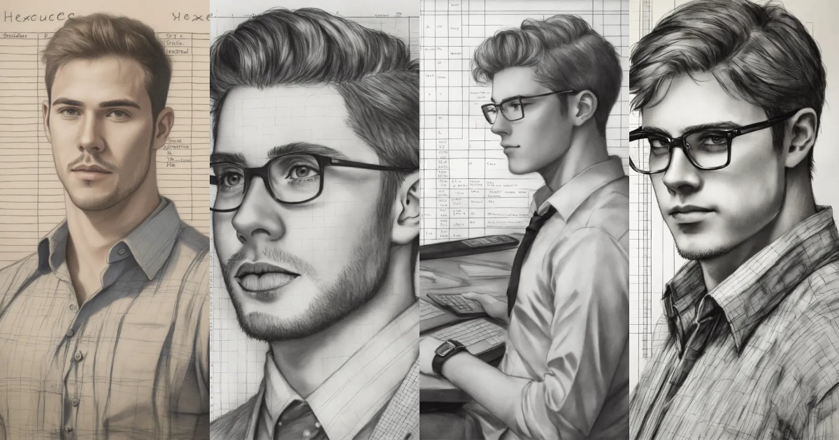 Lexica - Pencil drawing of a strapping young man who is exceptionally ...
