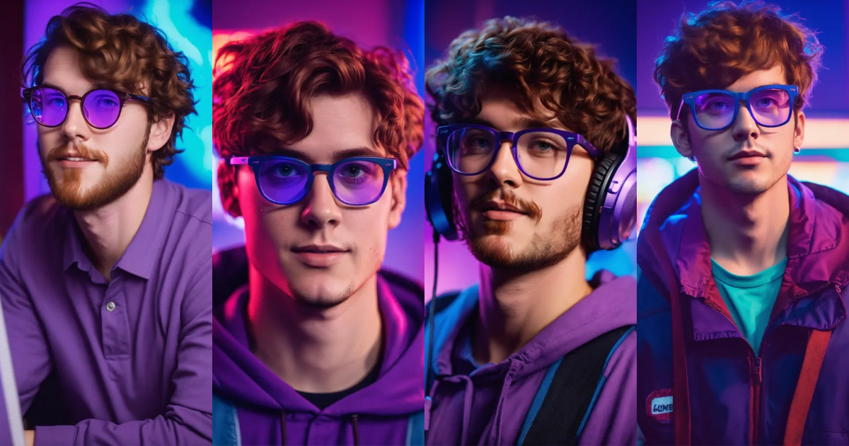 Lexica - A male gaming streamer with reddish brown hair with short wavy ...