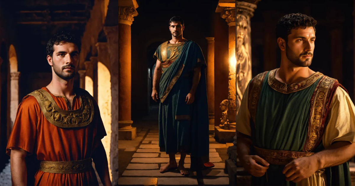 Lexica - A noble roman man wearing a roman tunic, 30 years old, clean ...