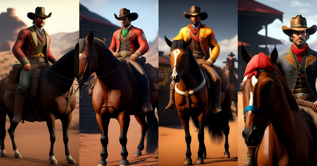 Lexica - Cowboy on mc donalds in the game red dead redemption