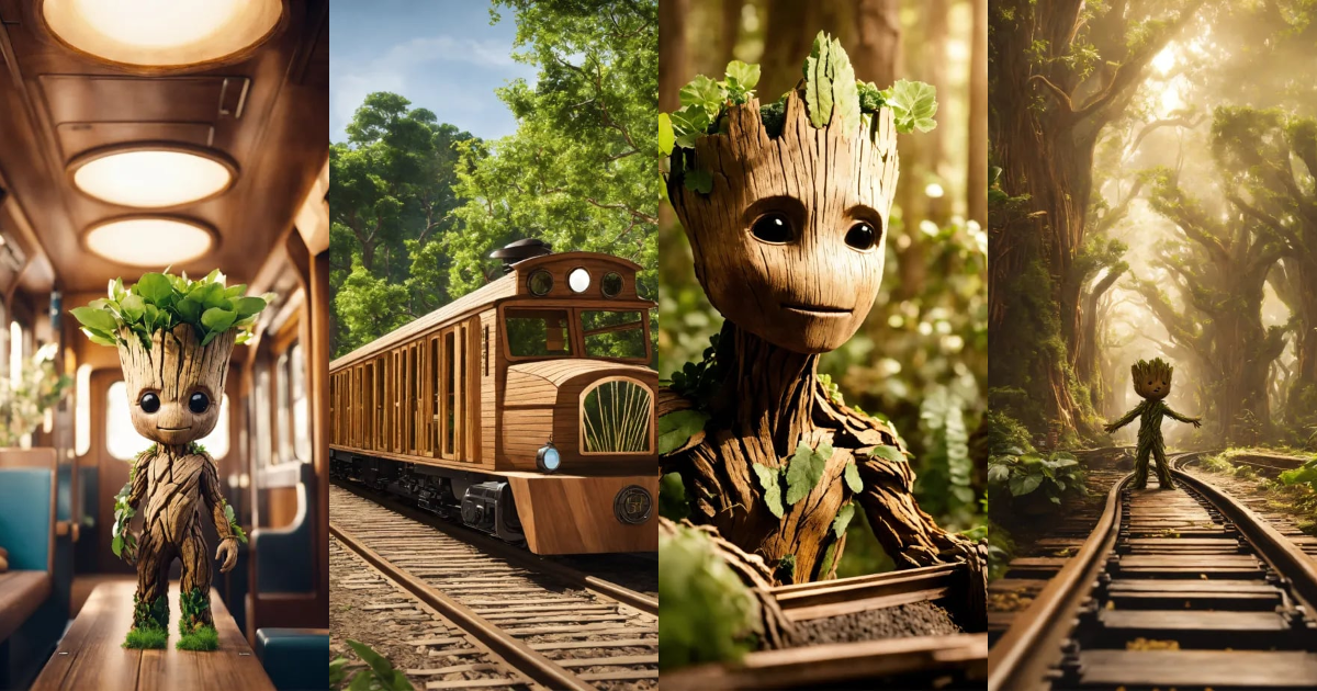 Lexica - Design a train that embodies the natural and organic essence ...
