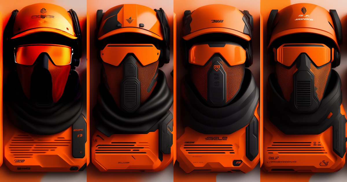 Lexica - CS-GO man terrorist skin, hollographic orange details color ...