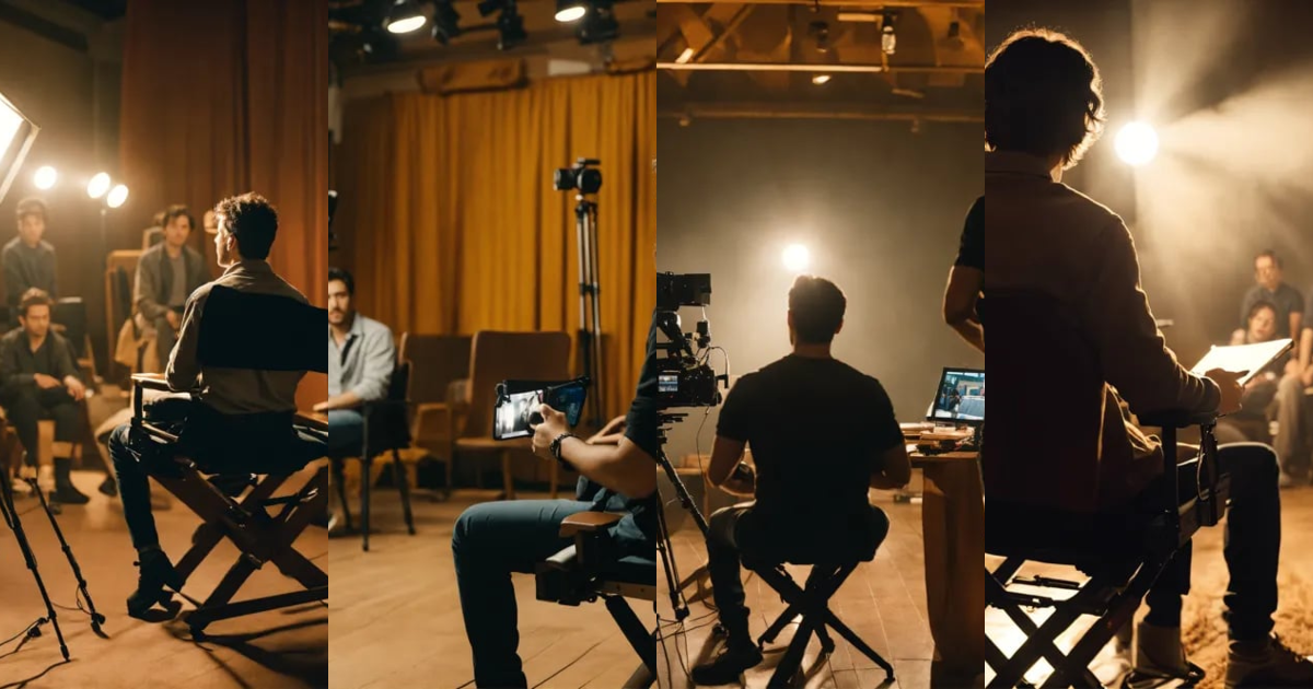 Lexica - The process of directing a film. A young film director in the ...