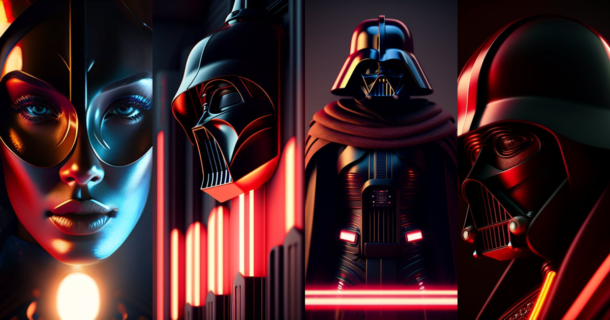 Lexica - A digital art of darth vadar symmetrical, intricate ...