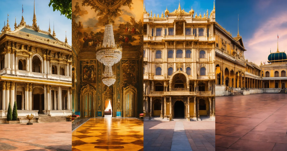 Lexica - A beautiful royal palace exterior full view