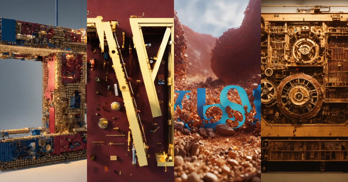 Lexica - Visualize the word vast using machine parts