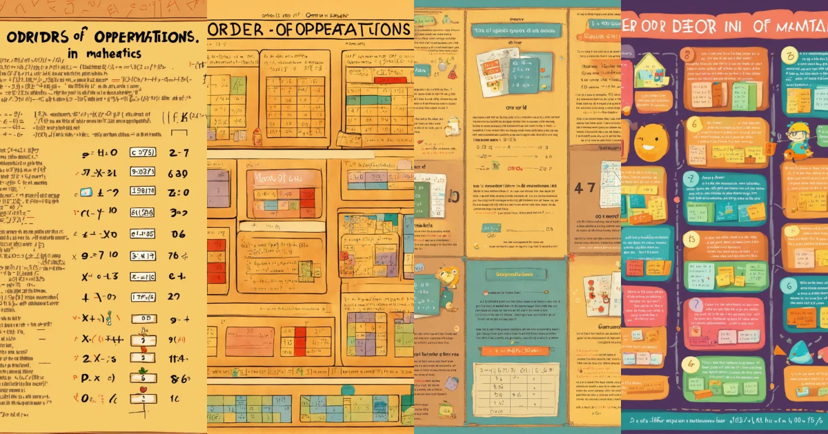 Lexica - Order of operations in mathematics, CUTE style
