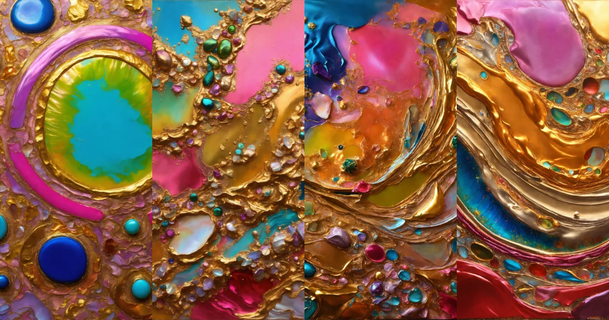 Lexica - Colorful abstract painting oil and water complex complicated ...