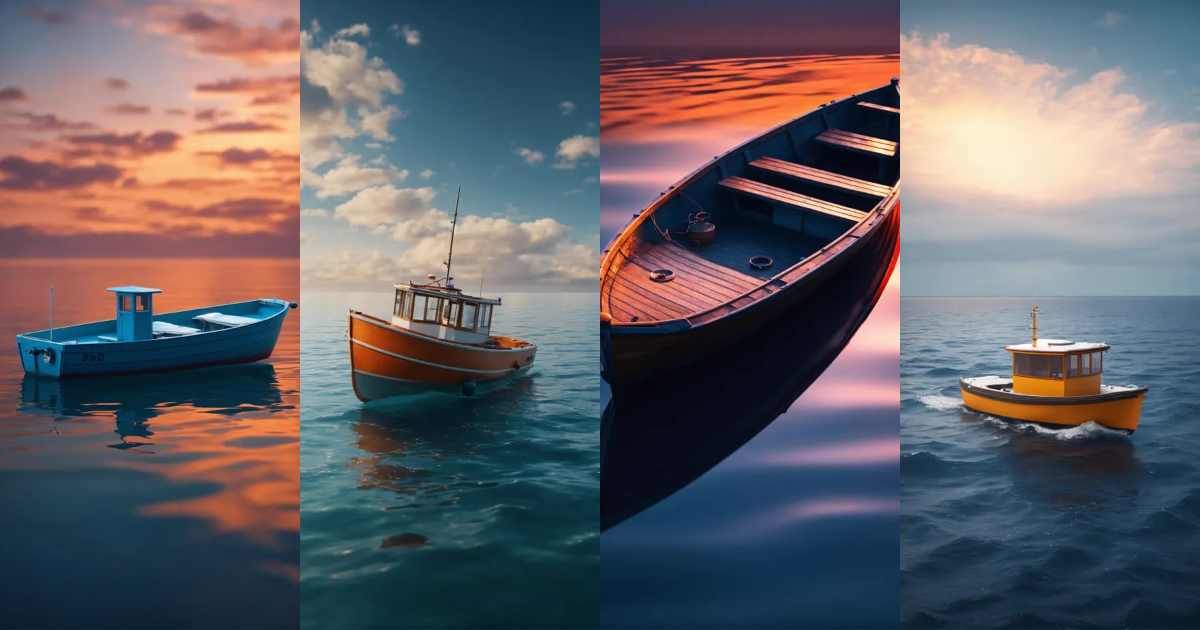 Lexica - "Tiny boat isolated in the vast expanse of the ocean ...