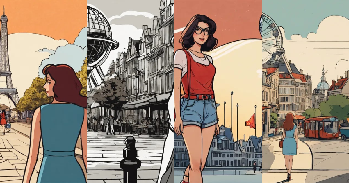 Lexica - A european comic style hand drawn cartoon of a hot girl ...