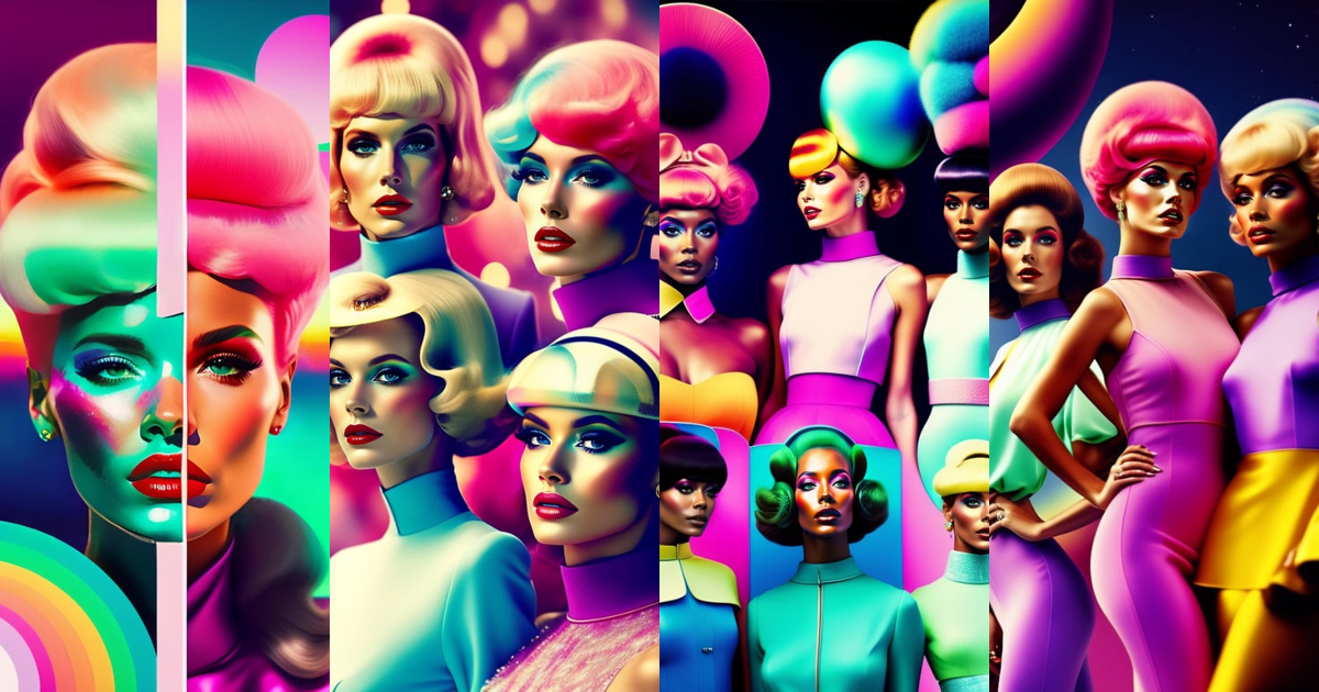 Lexica - Retro 60s, real people humanoide drinking cocktail , space age ...