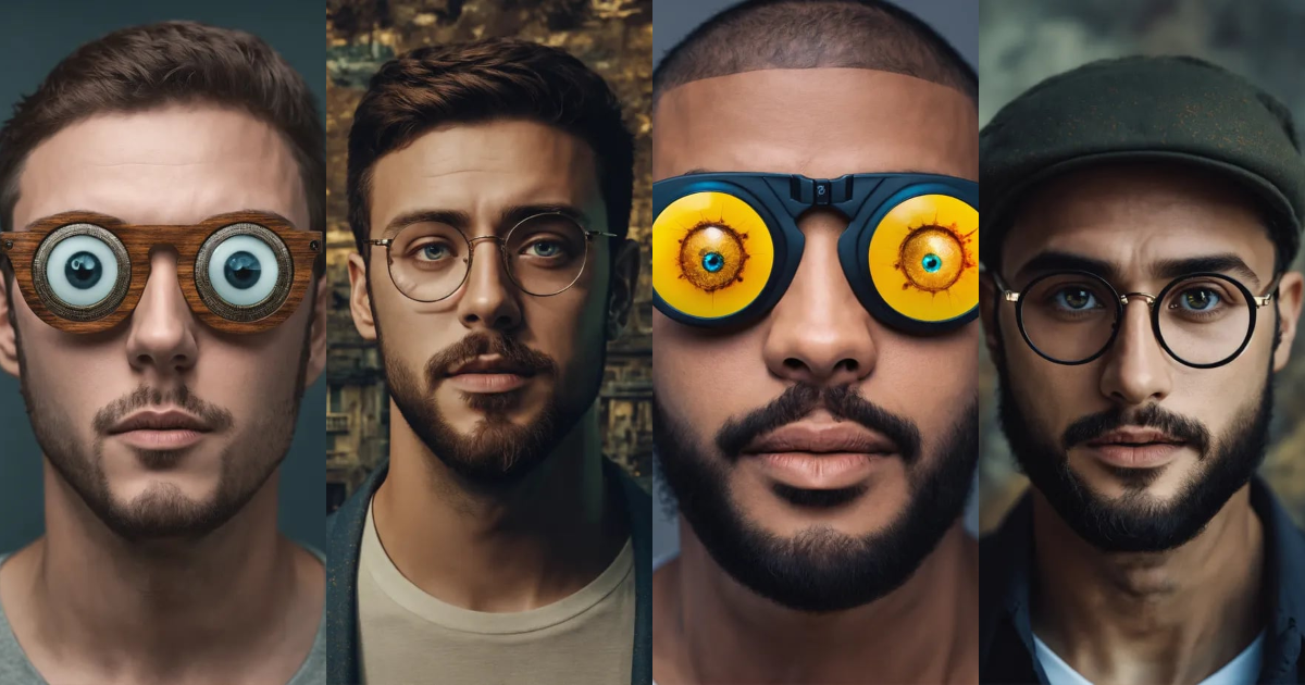 Lexica - Create image of man with 4 eyes