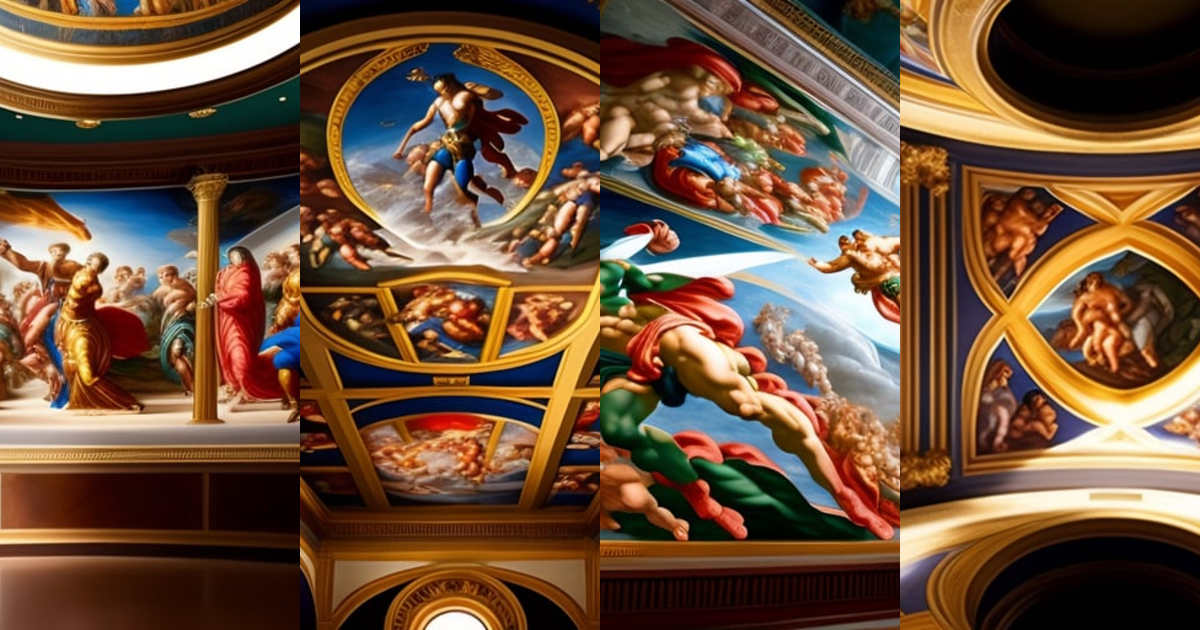 Lexica - Sistine chapel with marvel characters, Michelangelo, fresco ...
